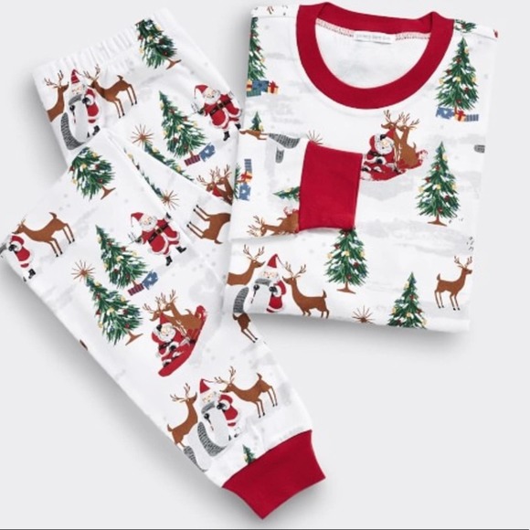 Pottery Barn Kids | Pajamas | Nwt Pottery Barn Kids Santa Holiday Top ...